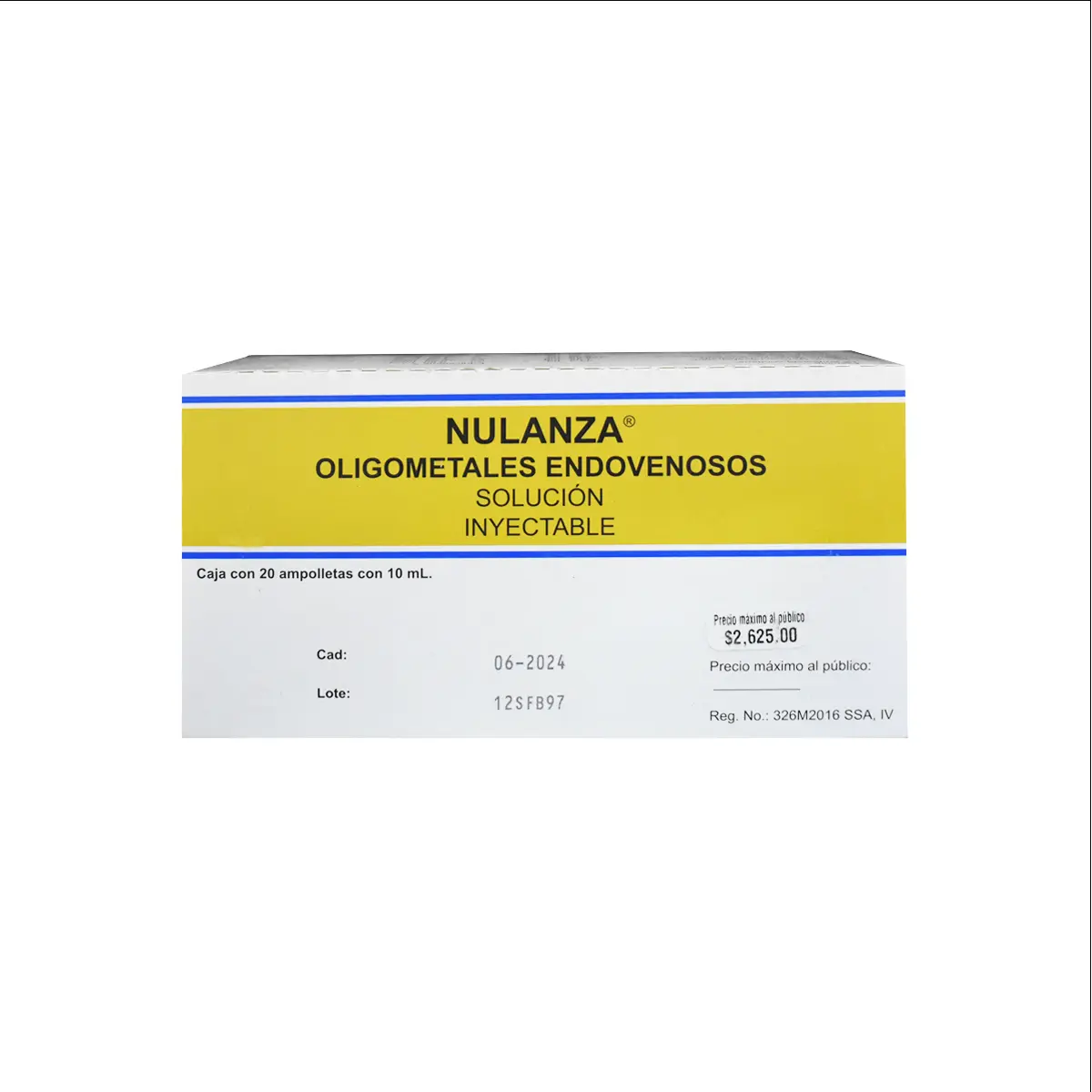 Nulanza Oligometales Endovenosos 20 Ampulas - Diverfarma